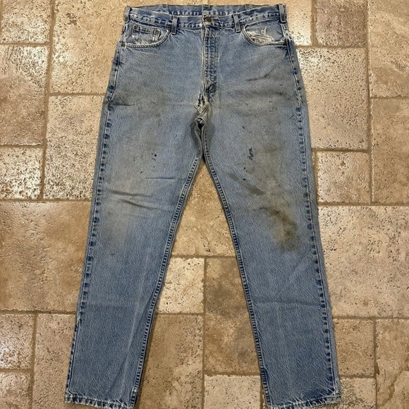 Carhartt | Jeans | Vintage Carhartt Thrashed Distressed Blue Denim ...